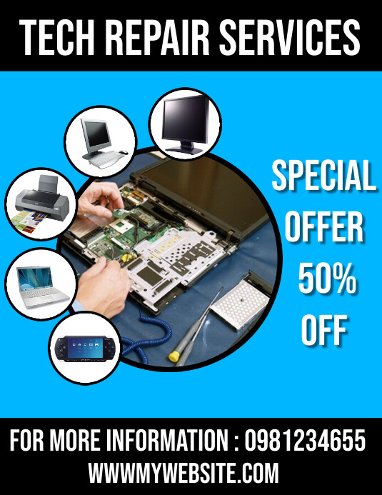 Plantilla de Tech repair flyers | PosterMyWall