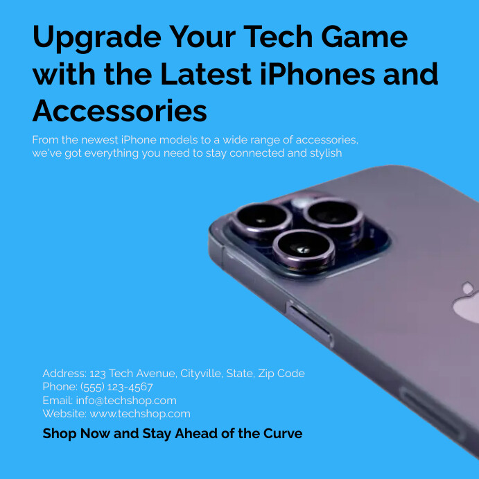 Tech Shop Your Destination for iPhones and Ac Template | PosterMyWall
