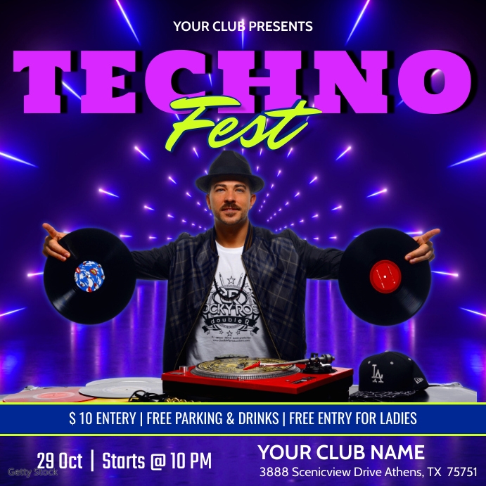 Techno Fest Music Poster Template | PosterMyWall