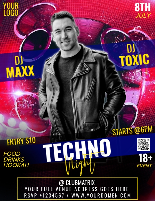 Techno Night Template | PosterMyWall