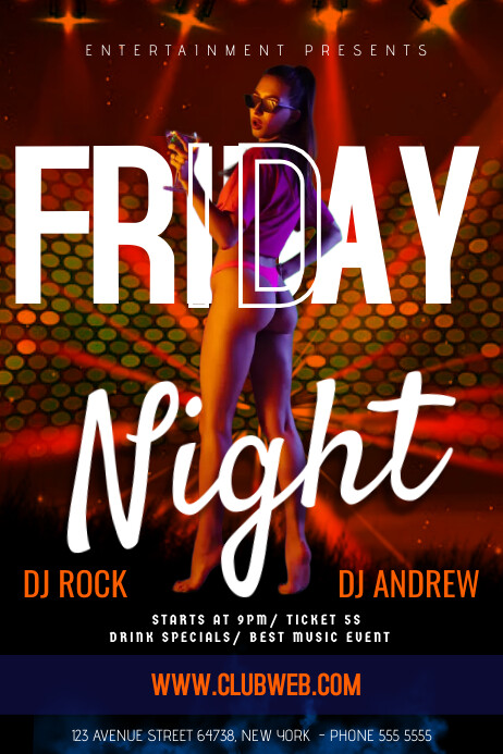 techno night party flyer template (4) | PosterMyWall