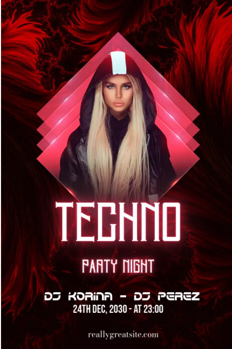 TECHNO PARTY Template | PosterMyWall