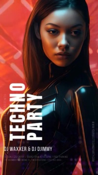 Techno Party Ad Template | PosterMyWall