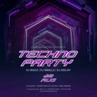 Techno Party Video Template | PosterMyWall