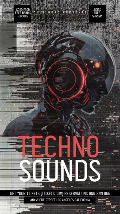 Techno Sounds Party Instagram Ad Template | PosterMyWall