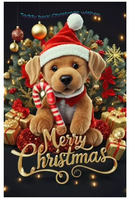 Copy of Teddy bear Christmas wishes flyer template. | PosterMyWall