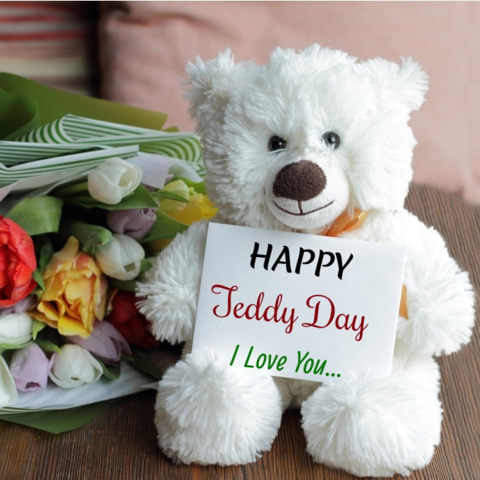 Teddy Day wishing card template | PosterMyWall