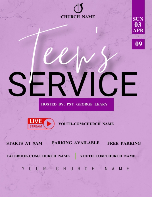 Teen's service poster Template | PosterMyWall