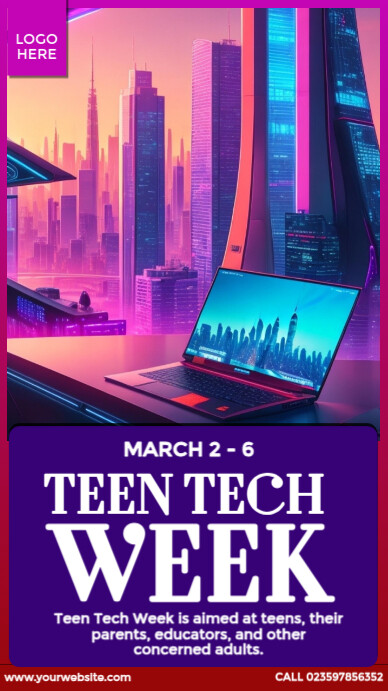 Teen Tech Week Design Template | PosterMyWall