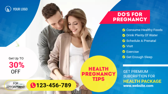 Pregnancy Health Tips Template | PosterMyWall