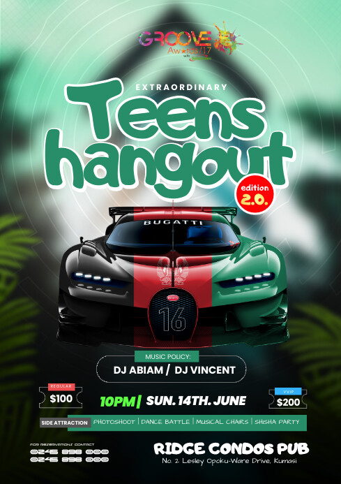 Teens Hangout Party Poster Template | PosterMyWall