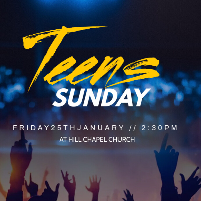 teens Sunday flyer template (2) | PosterMyWall