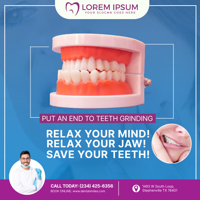 Teeth Grinding Ads Template | PosterMyWall