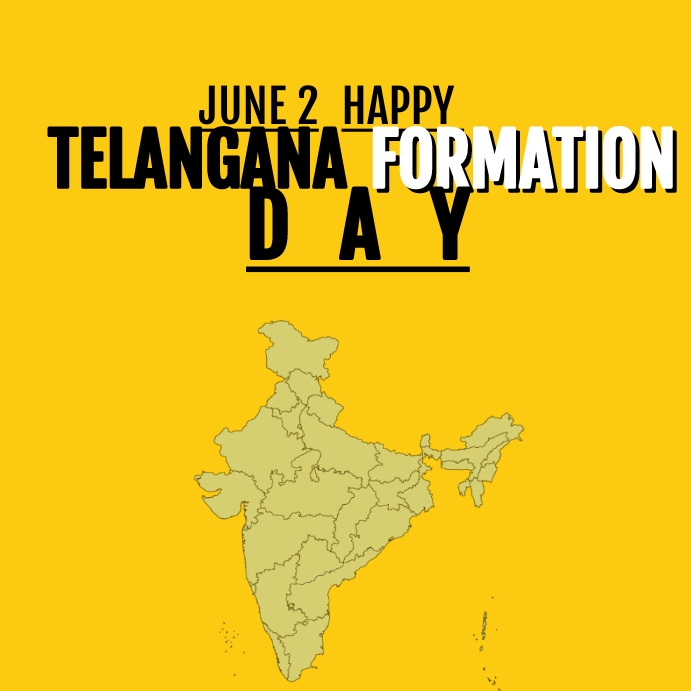 Telangana formation day Template | PosterMyWall