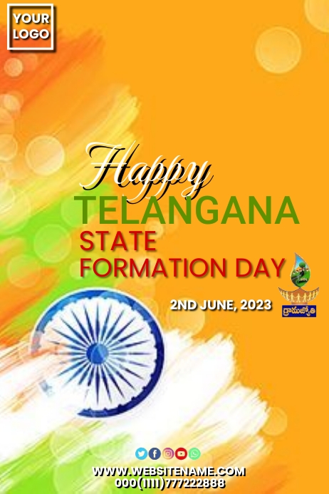Telangana formation day Template | PosterMyWall