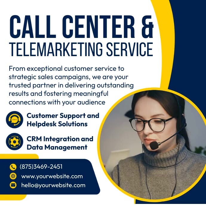 Plantilla de Telemarketing Service | PosterMyWall