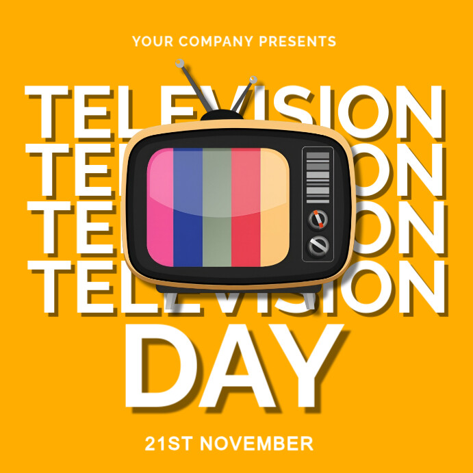 Television Day Greeting Card Instagram Post Template | PosterMyWall