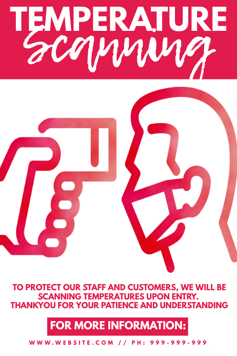 Temperature Scanning Poster Template | PosterMyWall