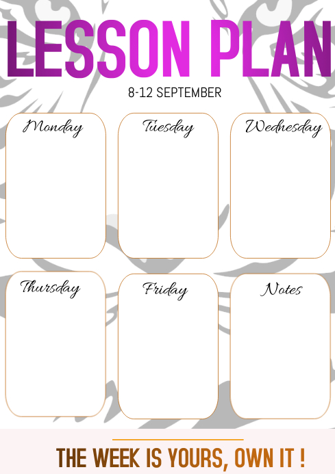Copy of template, flyer,poster lesson plan | PosterMyWall