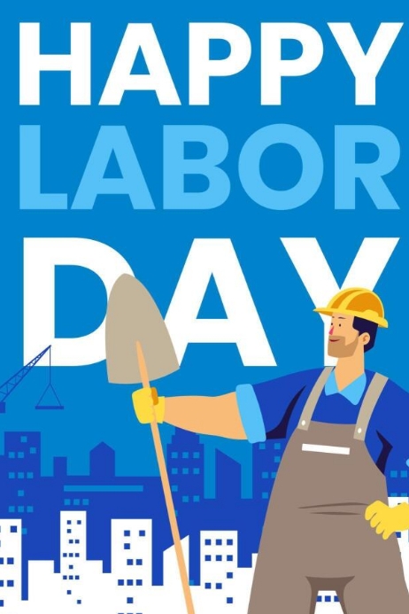 Template 1 May Happy Labor Day Poster flyer | PosterMyWall