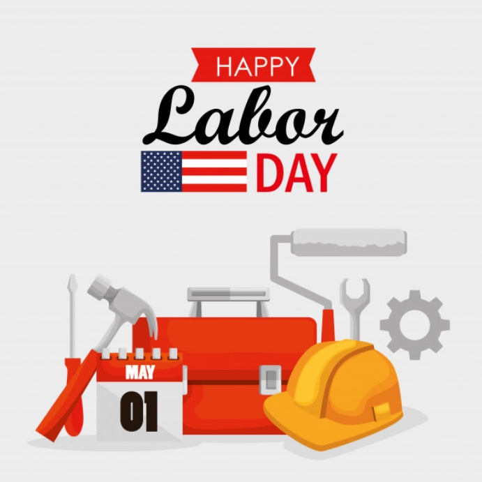 Template 1 May Happy Labor Day Poster flyer | PosterMyWall