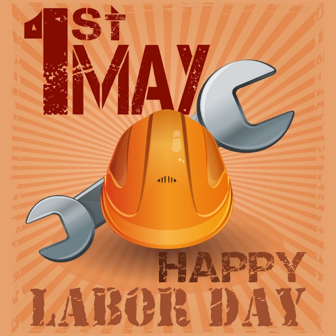 Template 1 May Happy Labor Day Poster flyer | PosterMyWall
