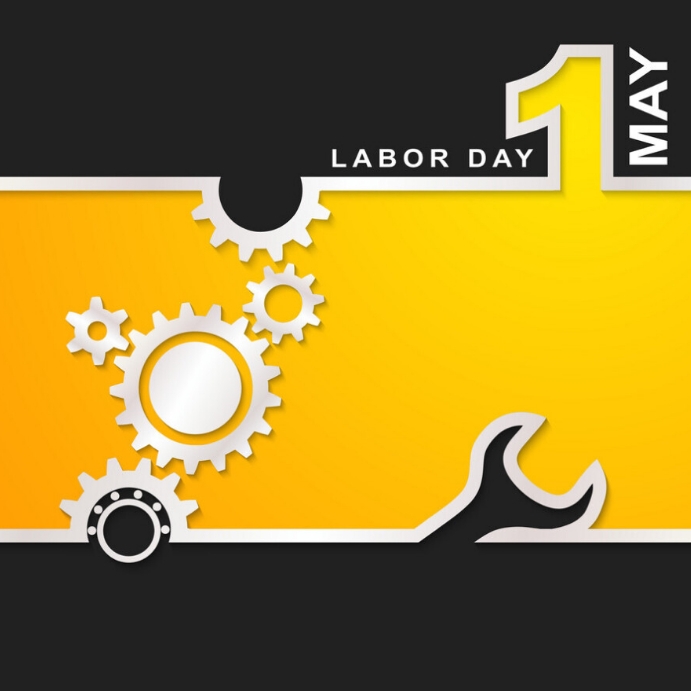 Template 1 May Happy Labor Day Poster flyer | PosterMyWall
