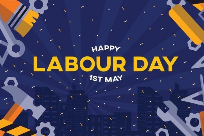 Template 1 May Happy Labor Day Poster flyer | PosterMyWall
