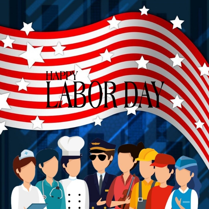 Copy of Template American Happy Labor Day Poster | PosterMyWall