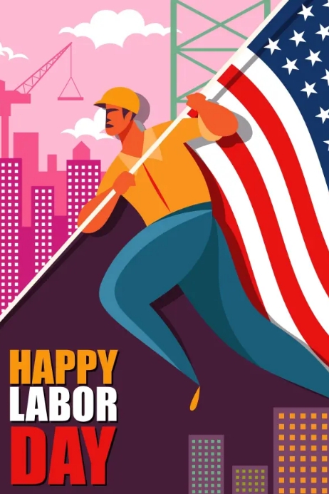 Copy of Template American Happy Labor Day Poster | PosterMyWall