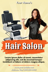 Modern Hairstyle Poster Template | PosterMyWall