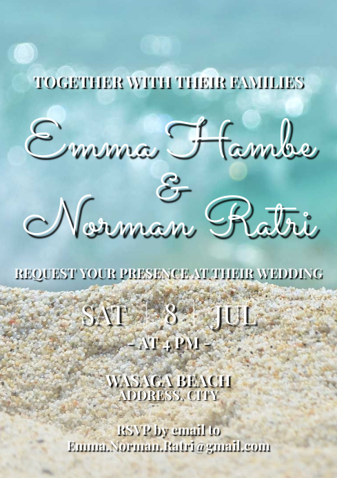Template beach wedding | PosterMyWall
