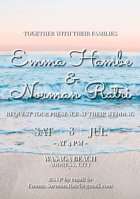Template beach wedding | PosterMyWall