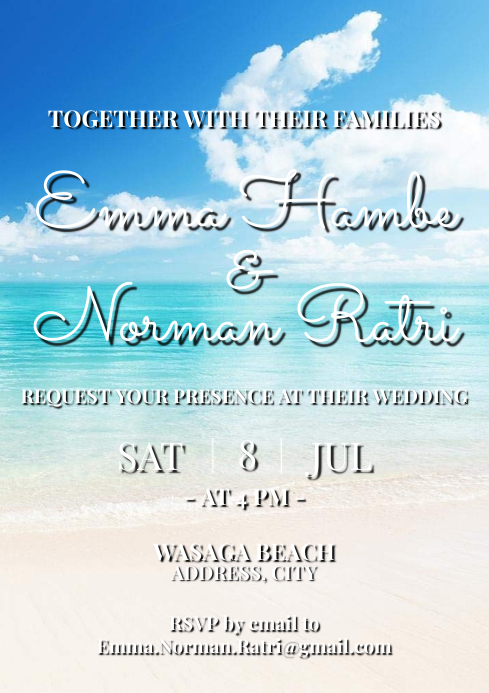 Template beach wedding | PosterMyWall