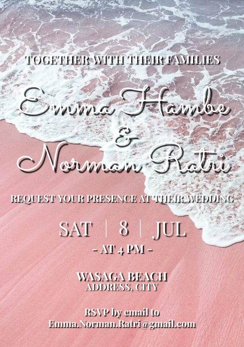 Template beach wedding | PosterMyWall