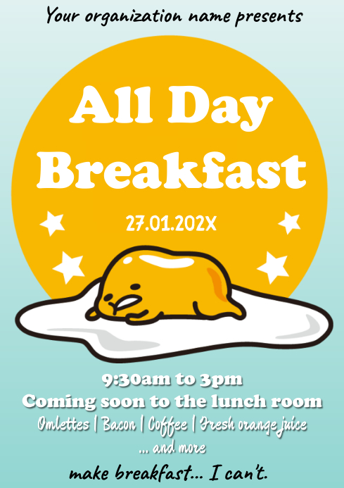 Modello Template breakfast | PosterMyWall