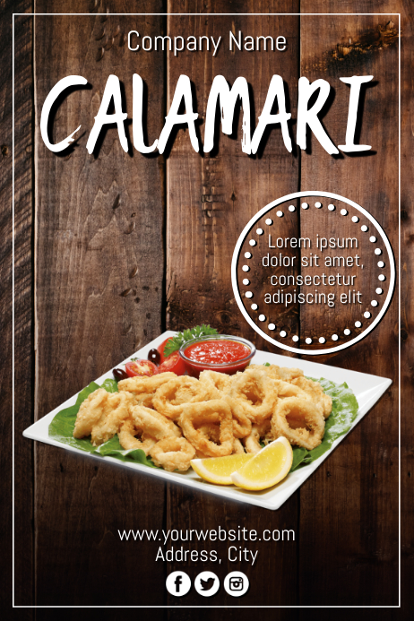 Template calamari | PosterMyWall