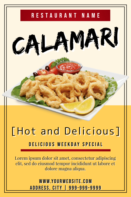 Template calamari | PosterMyWall