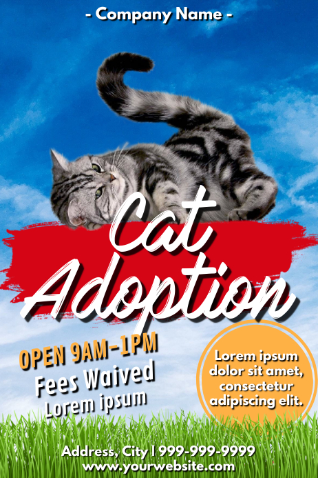 Copy of Template cat adoption | PosterMyWall