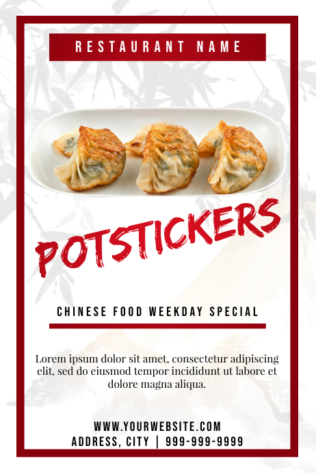 Plantilla de Template chinese food | PosterMyWall