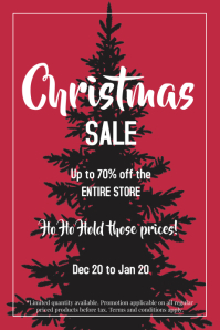Template Christmas Sale Tree | PosterMyWall