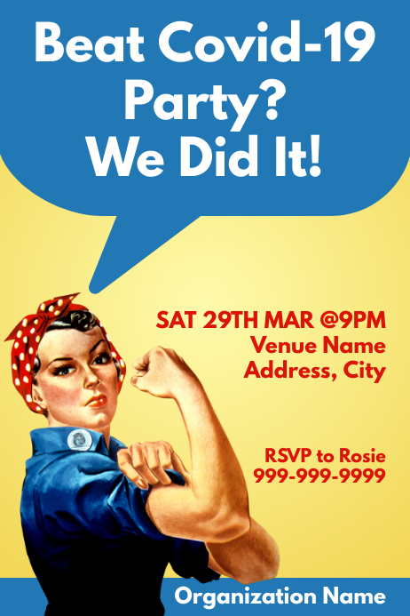 Template coronavirus party | PosterMyWall