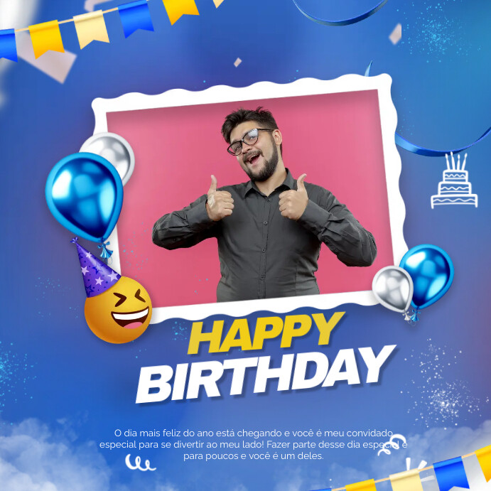template design for boy happy birthday | PosterMyWall