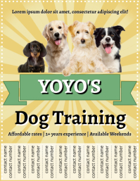 Dog Training Obedience Class Flyer Template | PosterMyWall