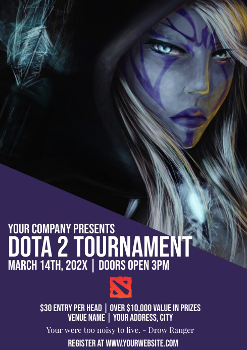 Plantilla de Template Dota | PosterMyWall