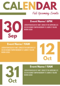 Event calendar Template | PosterMyWall