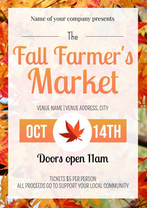 Template fall farmer's market | PosterMyWall