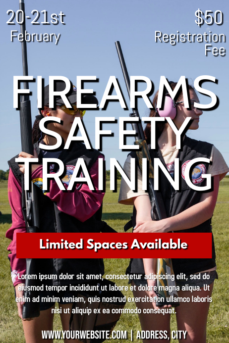 Template firearms safety training | PosterMyWall