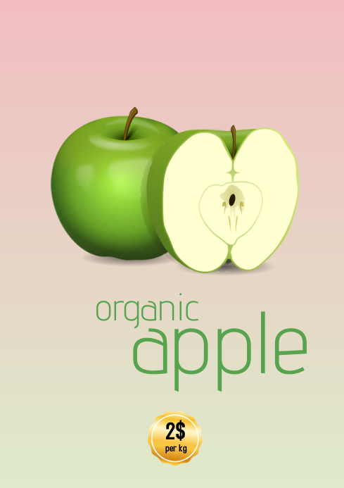 template flyers organic apple | PosterMyWall