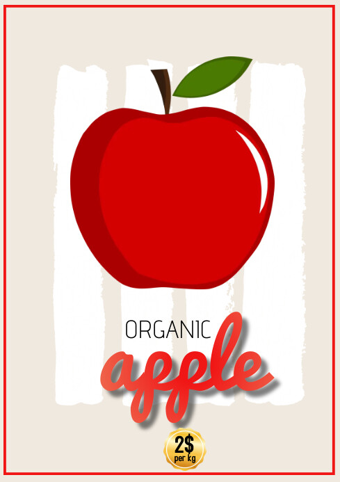 template flyers organic apple | PosterMyWall